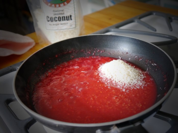 Bacon-Wrapped Grouper with Spicy Coconut Raspberry Sauce | Capers in ...