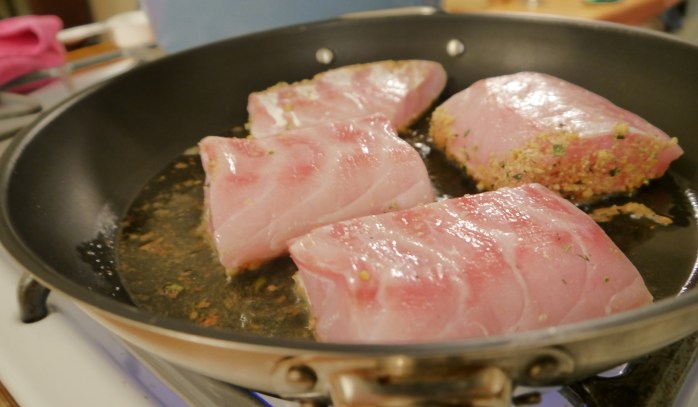 Herb-Crusted Golden Tilefish with Lemon-Leek Risotto | Capers in Cooking