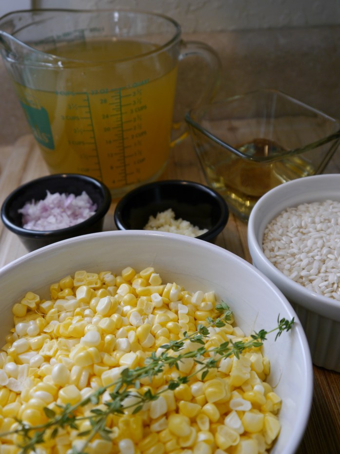 Crunchy Seared Halibut over Sweet Corn Risotto with Truffle Cream Sauce ...